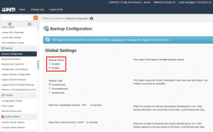 Backup Configuration | Hostrs
