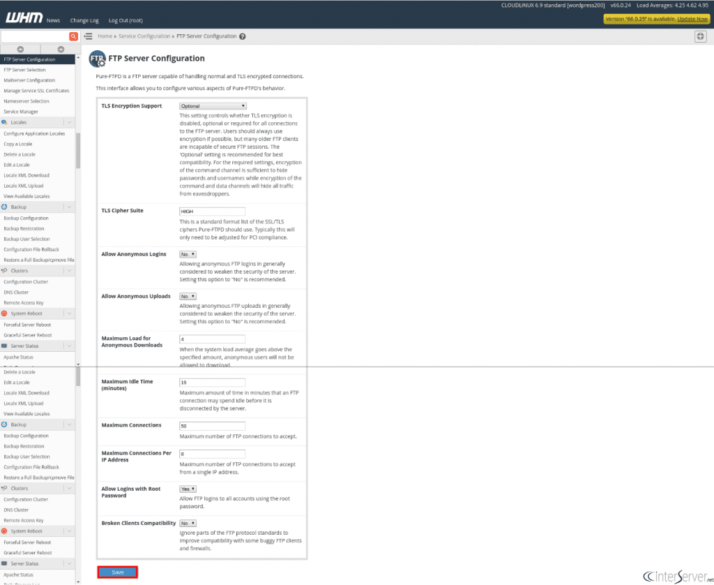 Ftp Server Selection Hostrs 3113
