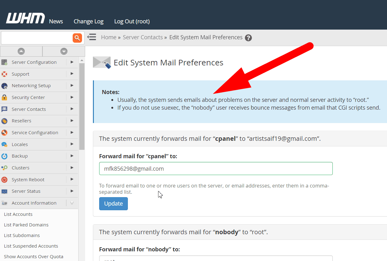 Edit System Mail Preferences | Hostrs